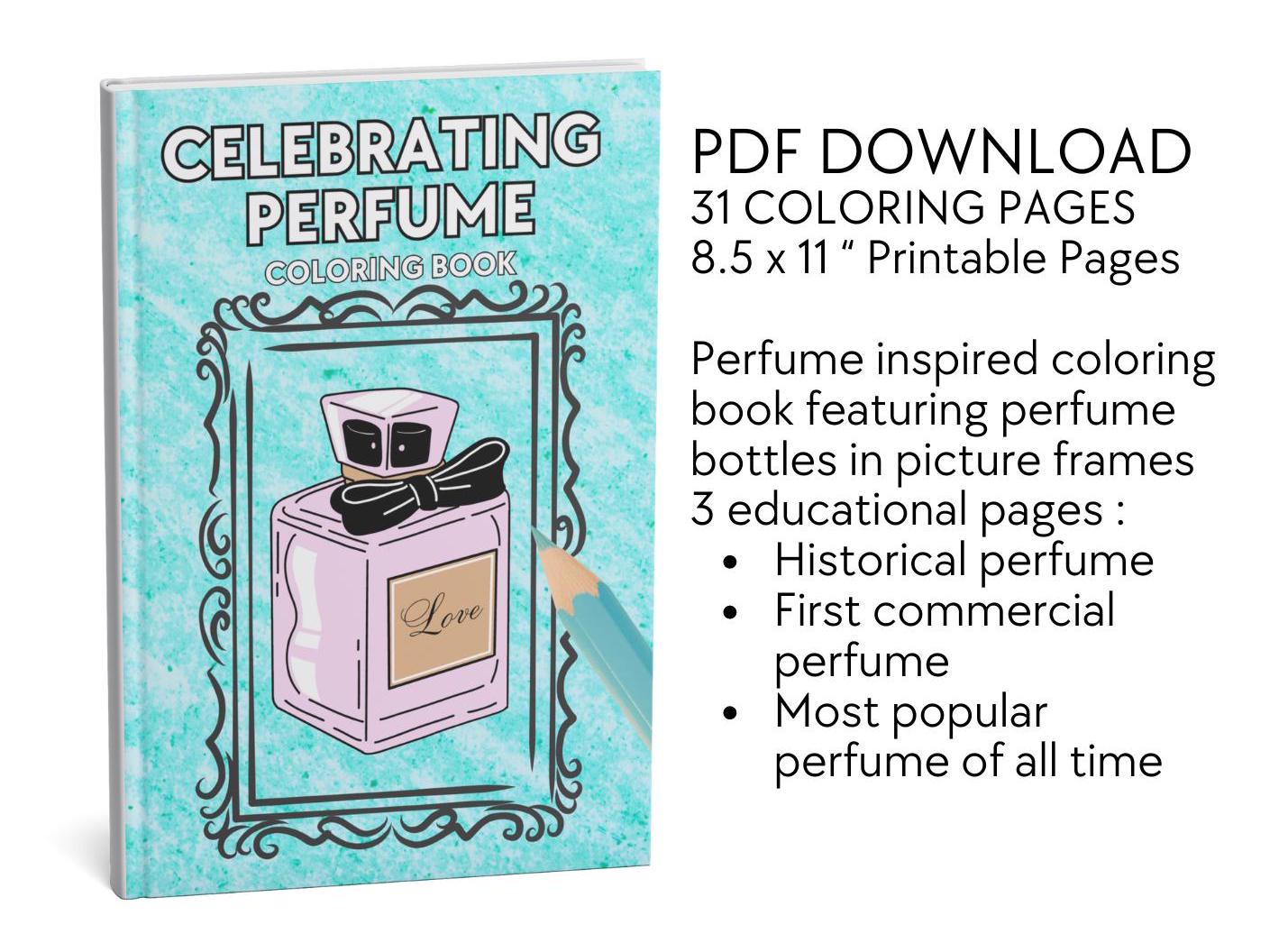 Coloring Book, Celebrating Perfume Pretty Coloring Pages, Printable PDF ...