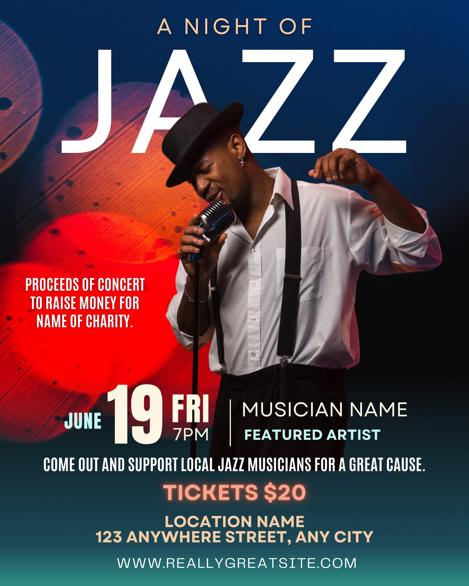 JAZZ CONCERT - Digital Download Template, Business Flyer, Social Media ...