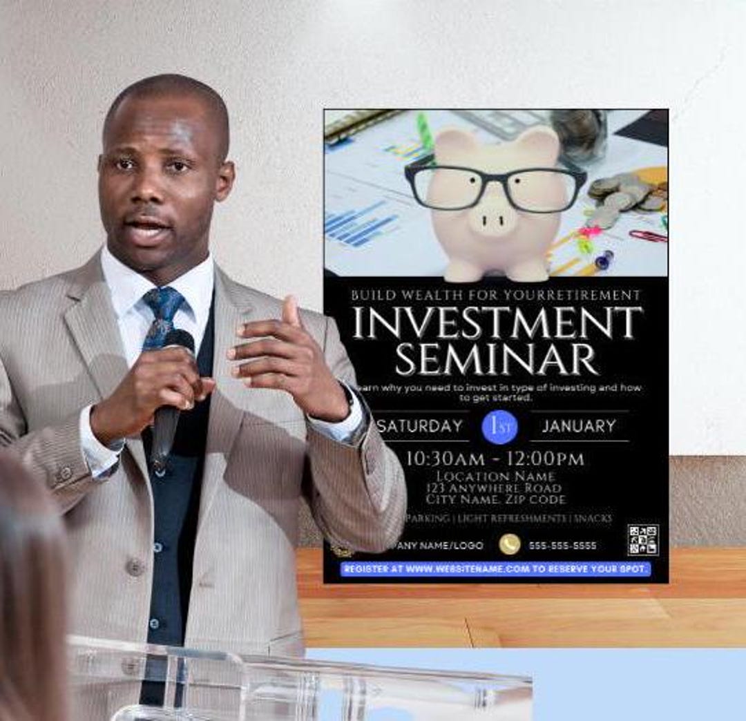 INVESTING SEMINAR Flyer Template Digital Download. Editable. Print or ...