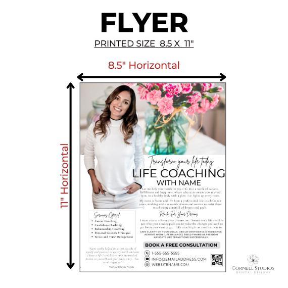Life Coach Services Flyer Template: Customizable in Canva (digital ...