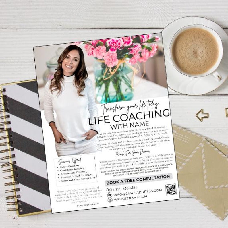 Life Coach Services Flyer Template: Customizable in Canva (digital ...