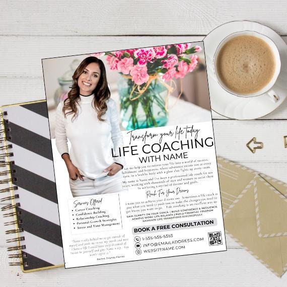 Life Coach Services Flyer Template: Customizable in Canva (digital ...