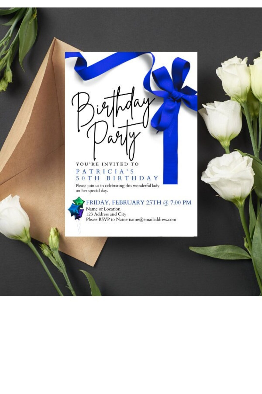 Birthday Party Invitation - Digital Download Template - Etsy