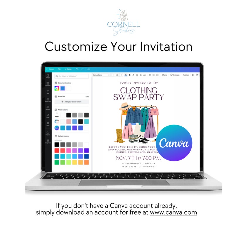 Clothing Swap Party Invitation Template: Digital Download - Editable in ...