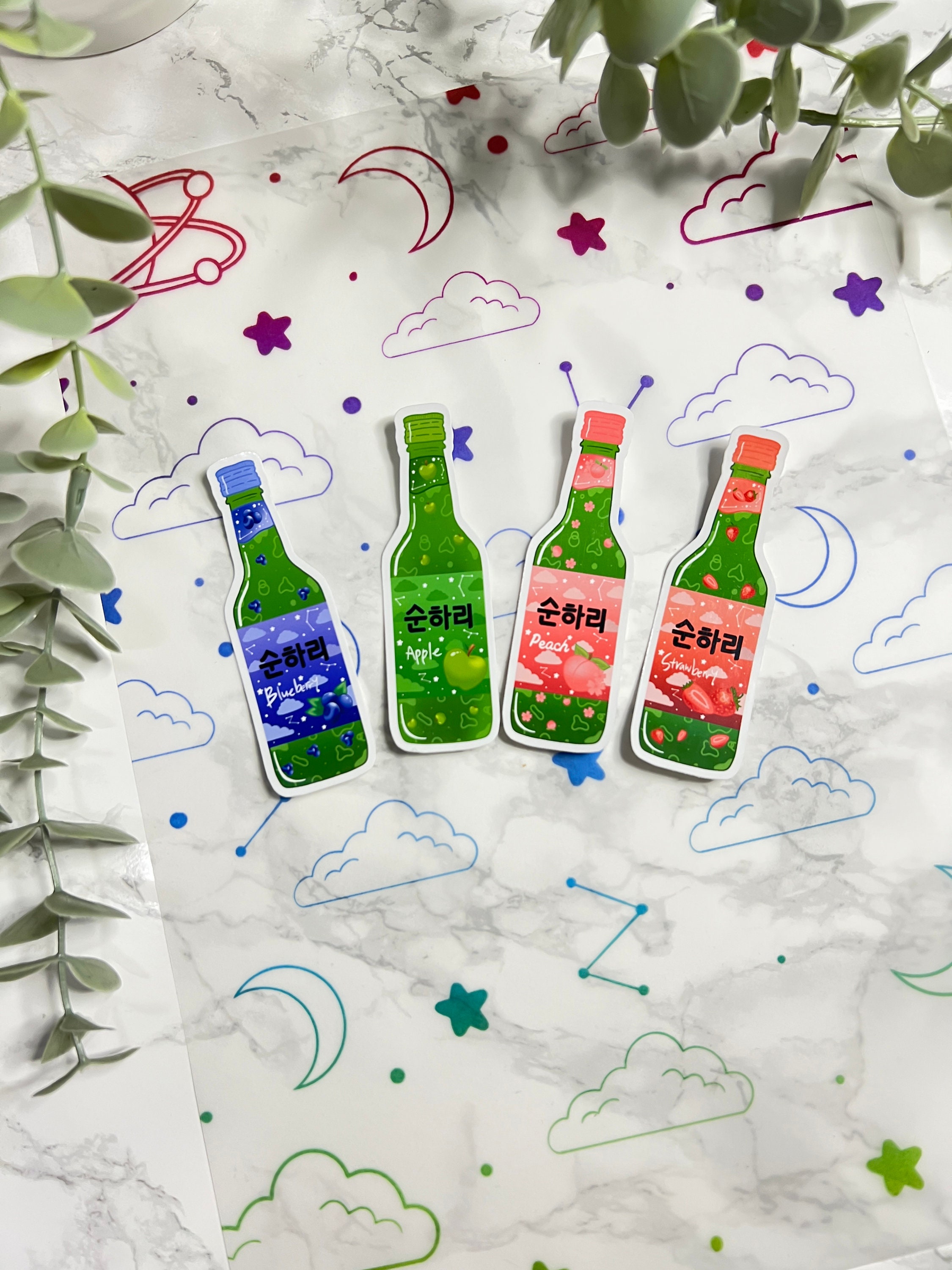 Cloud Soju Korean Sticker Pack Sticker Set Korean Soju - Etsy