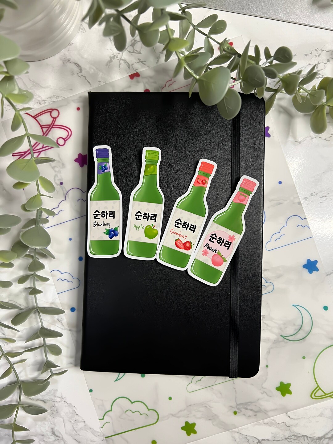 Soju Korean Sticker, Sticker Set, Sticker Pack, Journaling, Planner ...