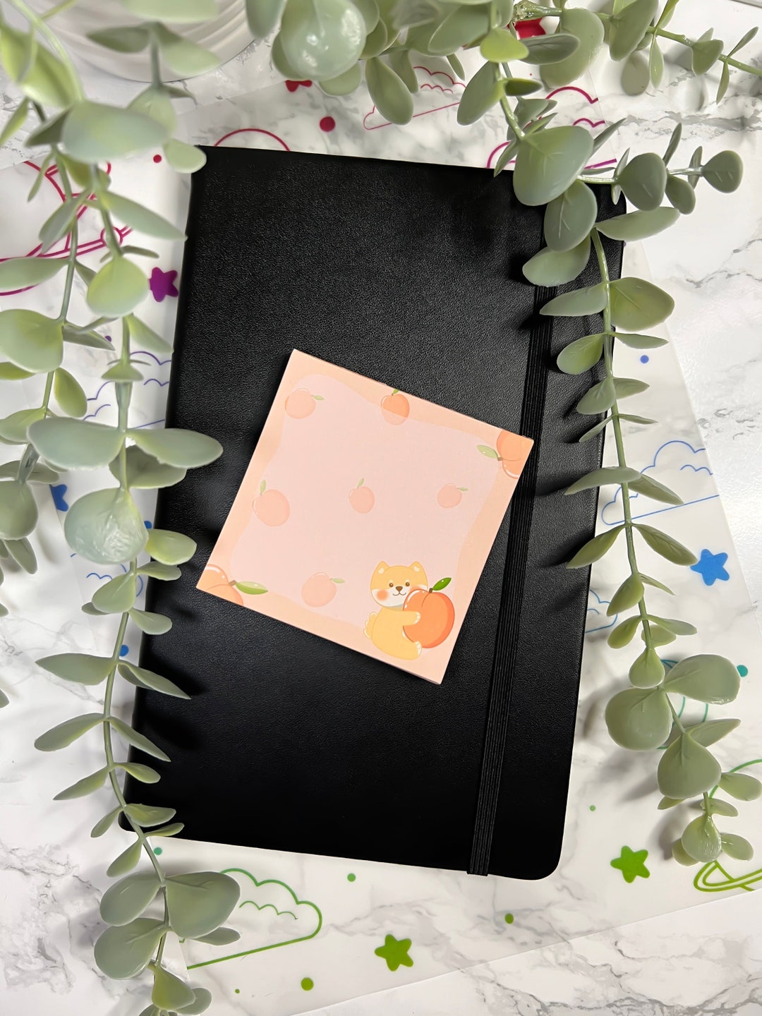 Peach Memo Pad, 50 Sheets Notepad, Tear Away Memo Pad, Stationery, Cute ...