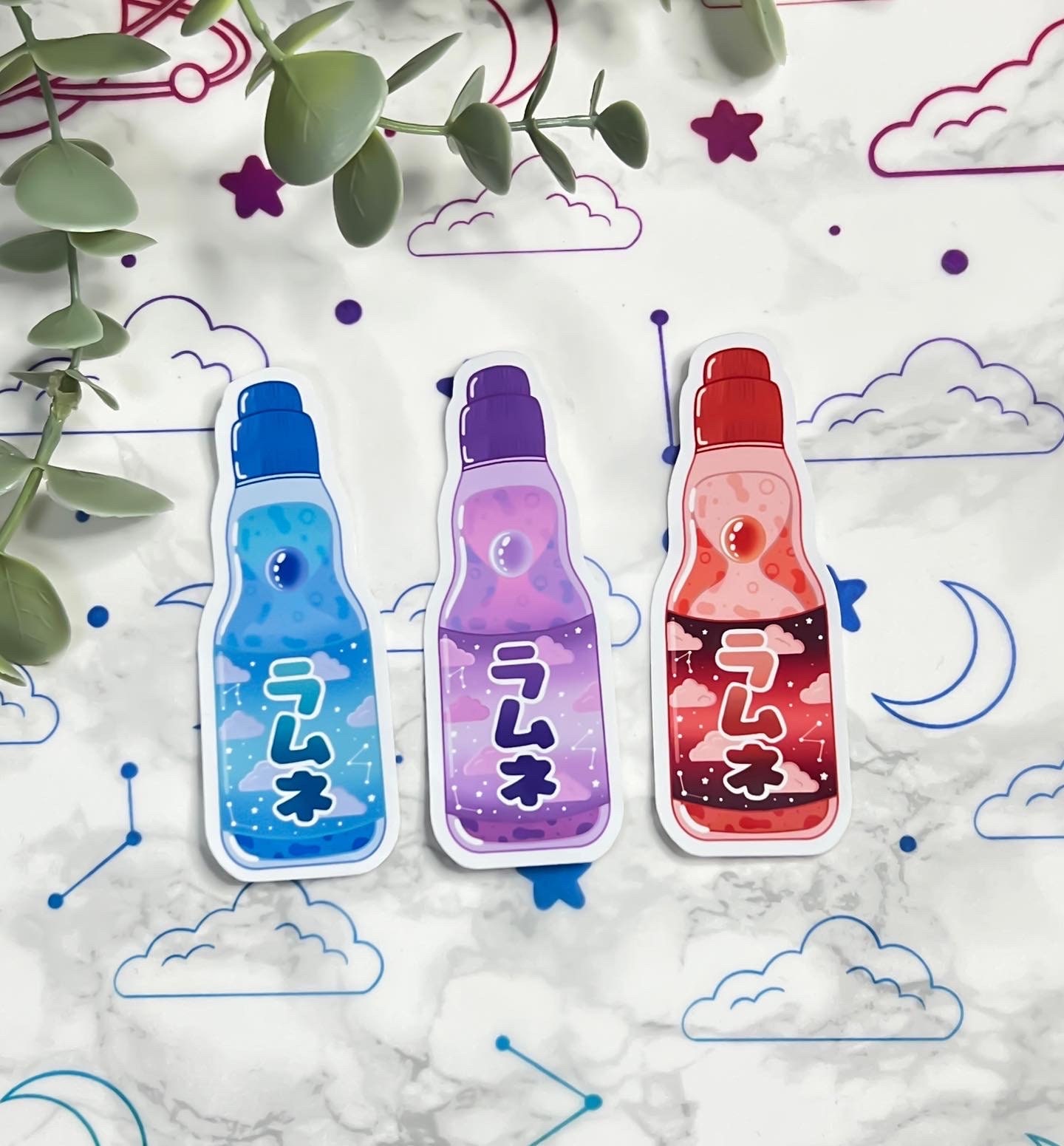 Ramune Drink Sticker Clouds Drink Sticker Japanese Drink - Etsy