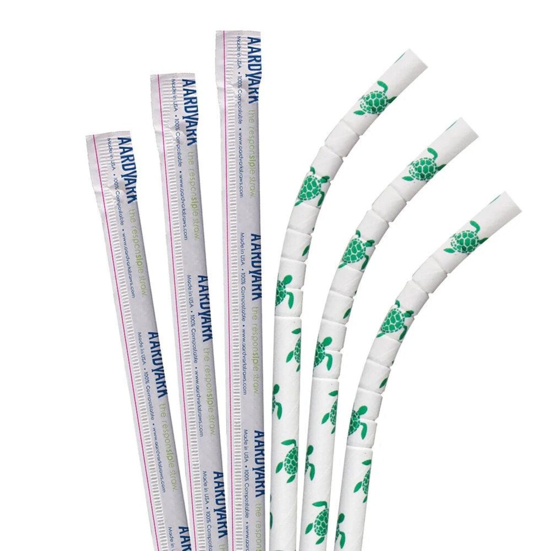 7.75" Wrapped Sea Turtle Eco-flex Paper Straws 1 Case 3200 Ct. - Etsy