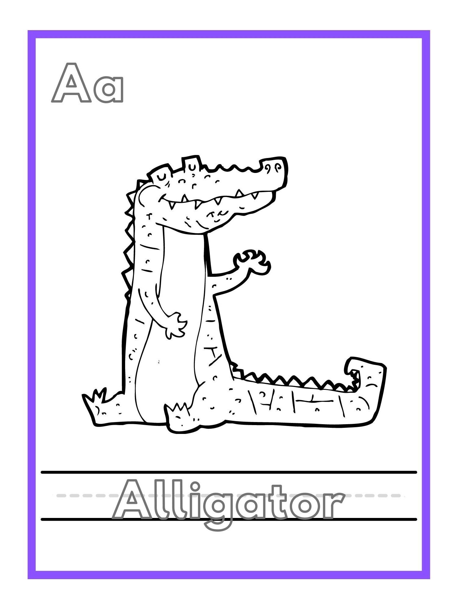 Animal Alphabet Coloring Sheets (immediate Digital Download) - Etsy