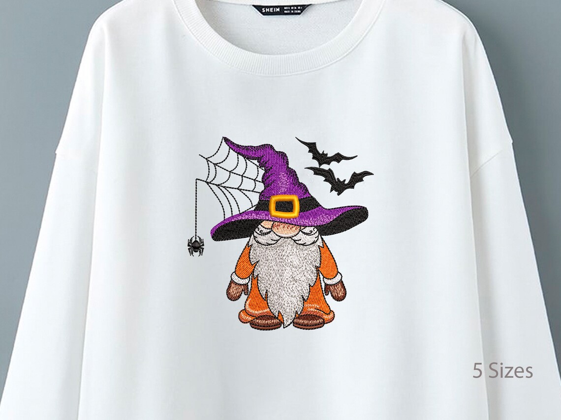 Halloween Gnome Machine Embroidery Design, 5 Sizes. - Etsy
