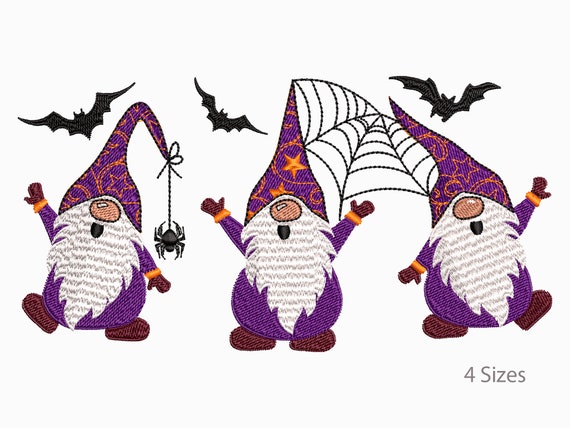 Halloween 3 Gnomes With With Bats and Cobwebs Machine - Etsy