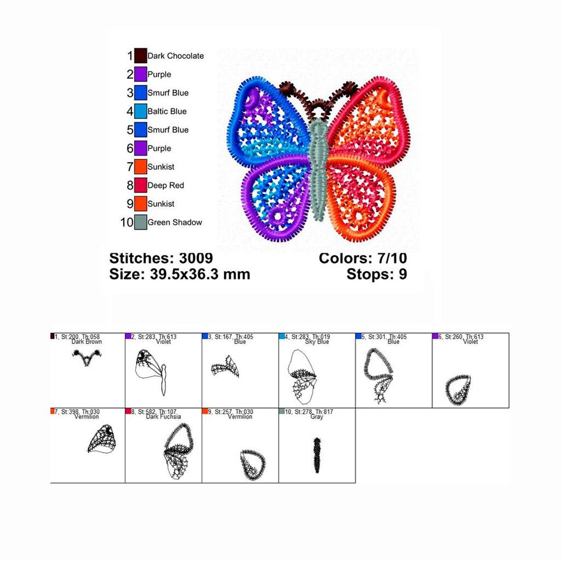 FSL Earrings. Machine Embroidery Designs. Rainbow Lace Butterfly ...