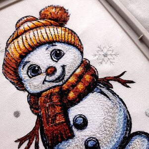 Snowman Machine Embroidery Design, Christmas Embroidery Design, 6 Sizes ...