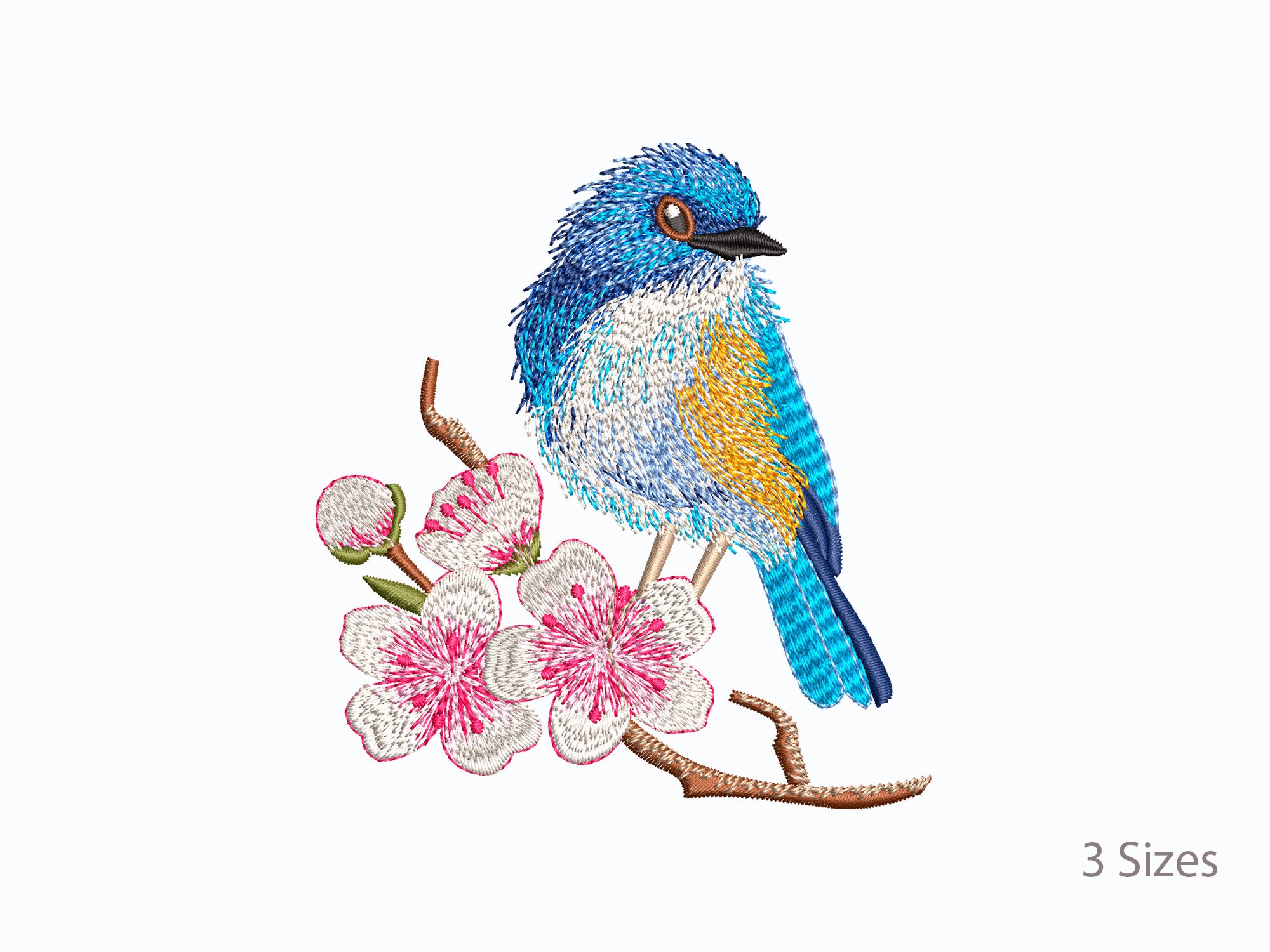 Cherry Blossom Bluebird Machine Embroidery Designs. Sakura Machine ...