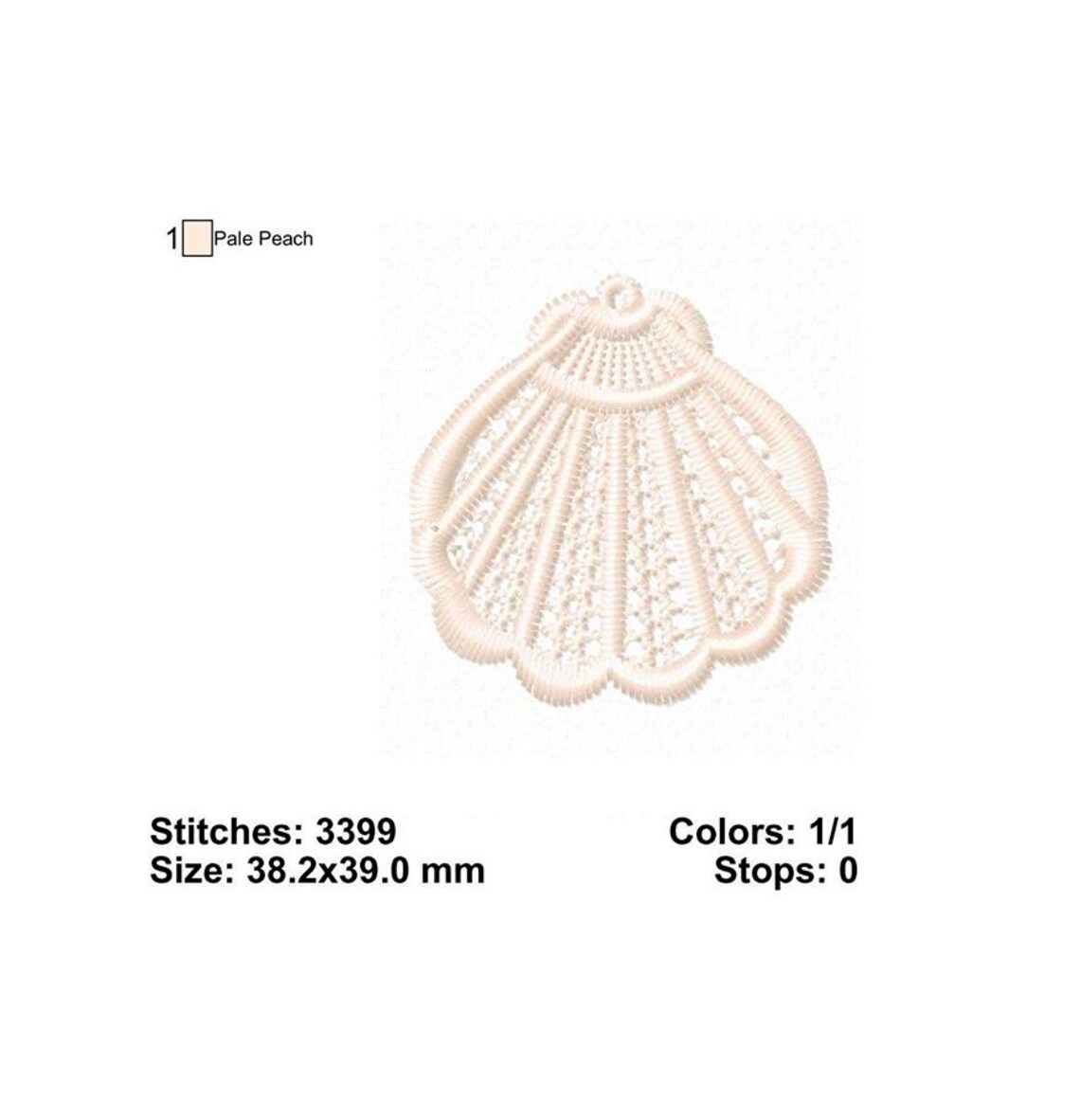 FSL Earrings. Machine Embroidery Designs. Seashell Lace Earrings. 4x4 ...