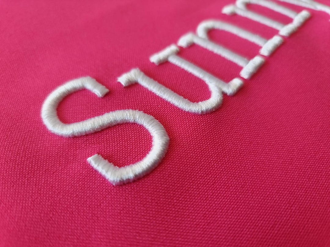 3D Puff Slab Serif Embroidery Font “sunny”, 6 Sizes, Instant Download ...