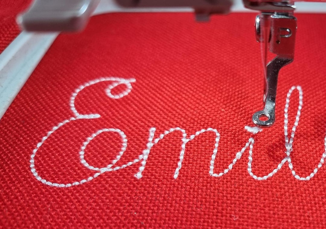 Handstitch Script Embroidery Font “emily” –calligraphy Style, 6 Sizes ...