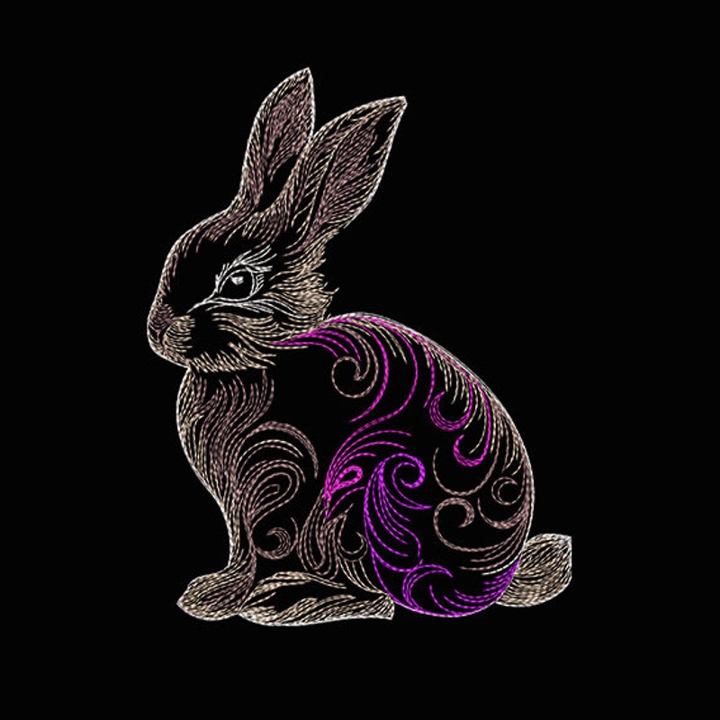 Bunny Embroidery - Etsy