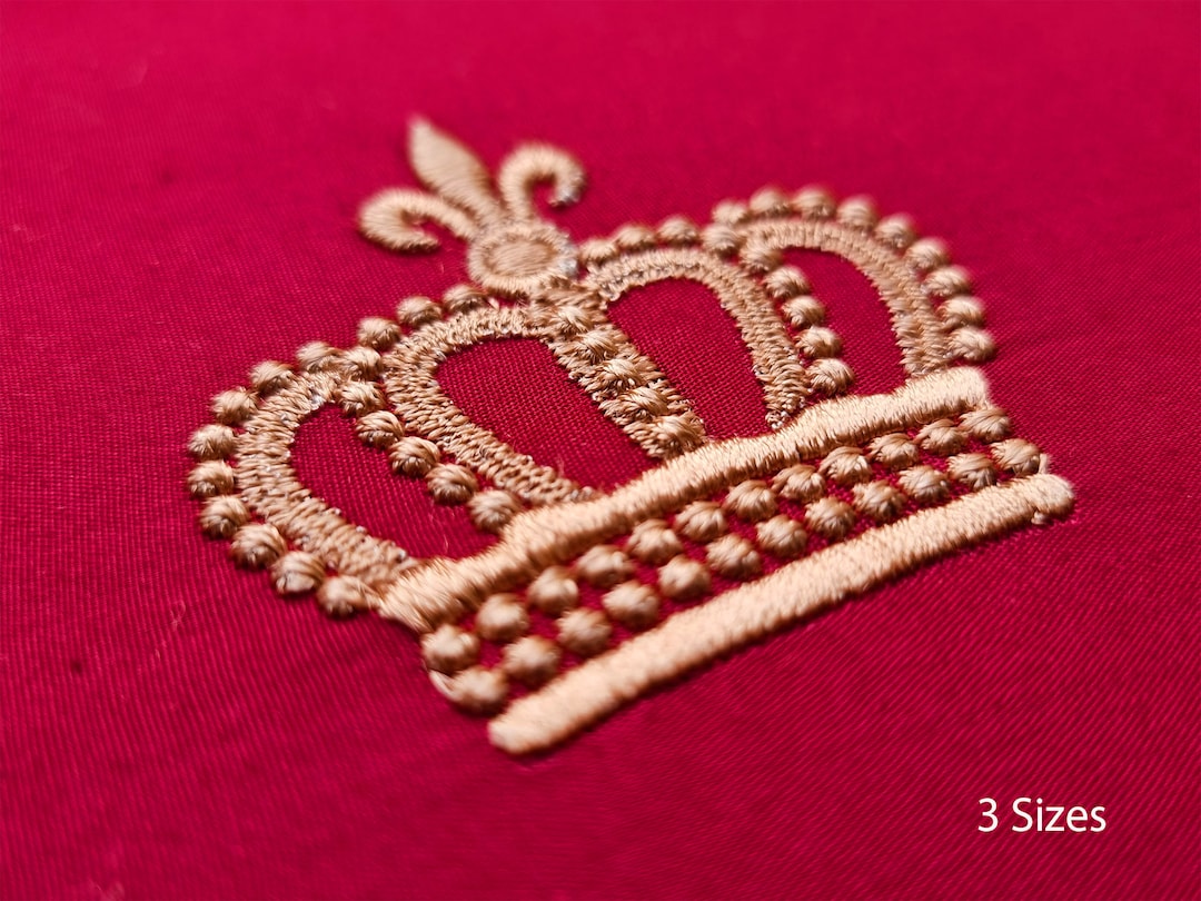 Machine Embroidery Crown Design, Royal Tiara. 3 Sizes - Etsy