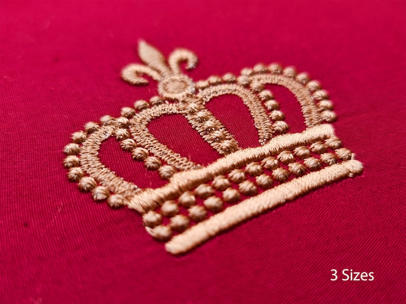 Machine Embroidery Crown Design, Royal Tiara. 3 Sizes - Etsy