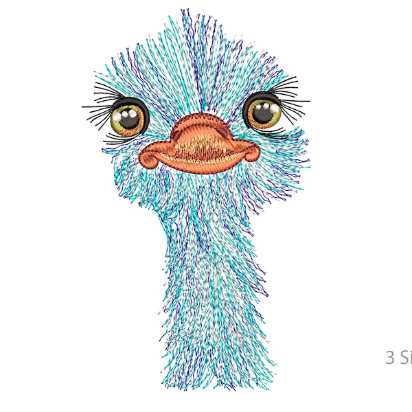 Ostrich Embroidery Etsy