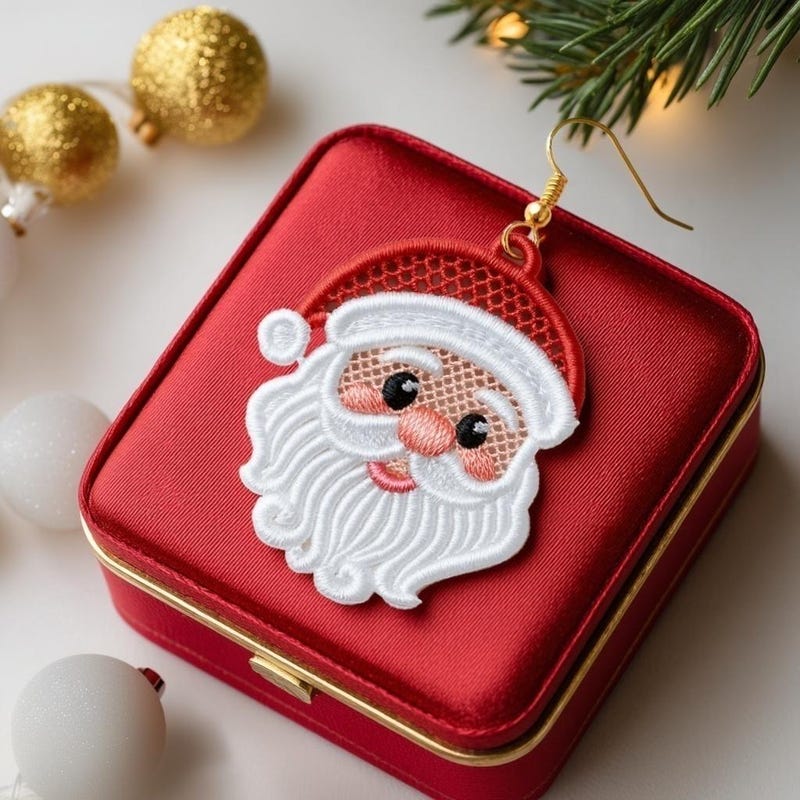 Santa Head Ornament D - Etsy UK