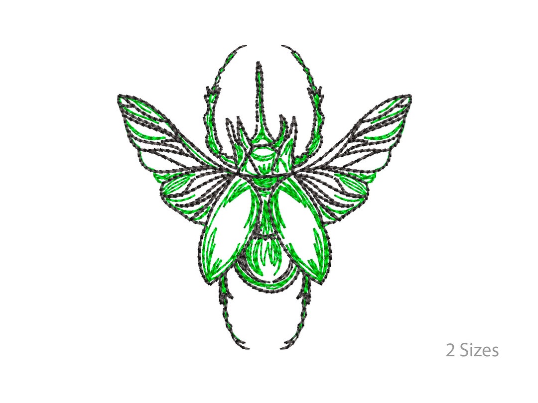 Insects Embroidery, Bug, Sketched Style, Machine Embroidery Design, 2 ...