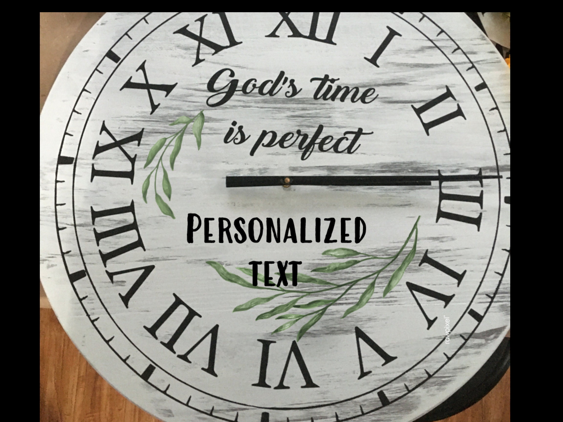 Large Personalized/custom Modern Farmhouse Clock Rustic Round - Etsy