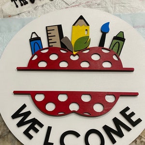 Classroom Welcome Sign Teacher Gift School Decor Classroom Door Hanger ...