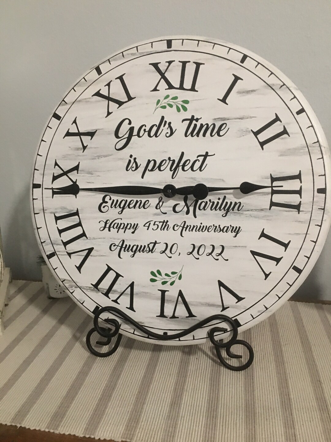 Large Personalized/custom Modern Farmhouse Clock, Rustic Round Wall ...
