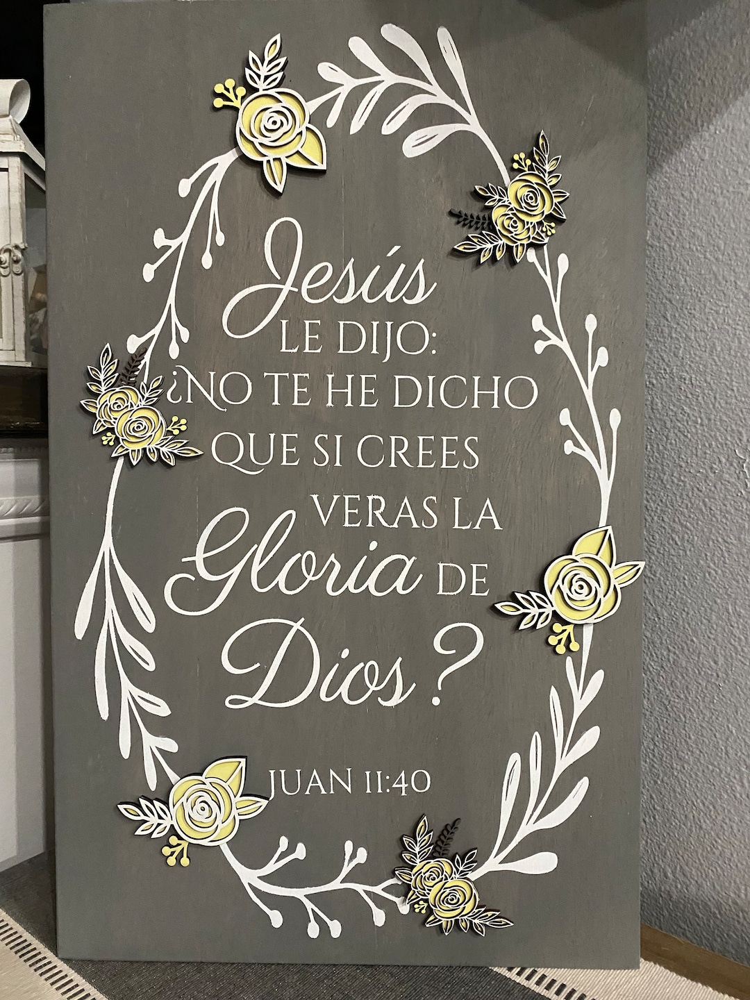 Letrero Rustico De Madera Con Verso Bíblico / Cuadro Cristiano Para ...