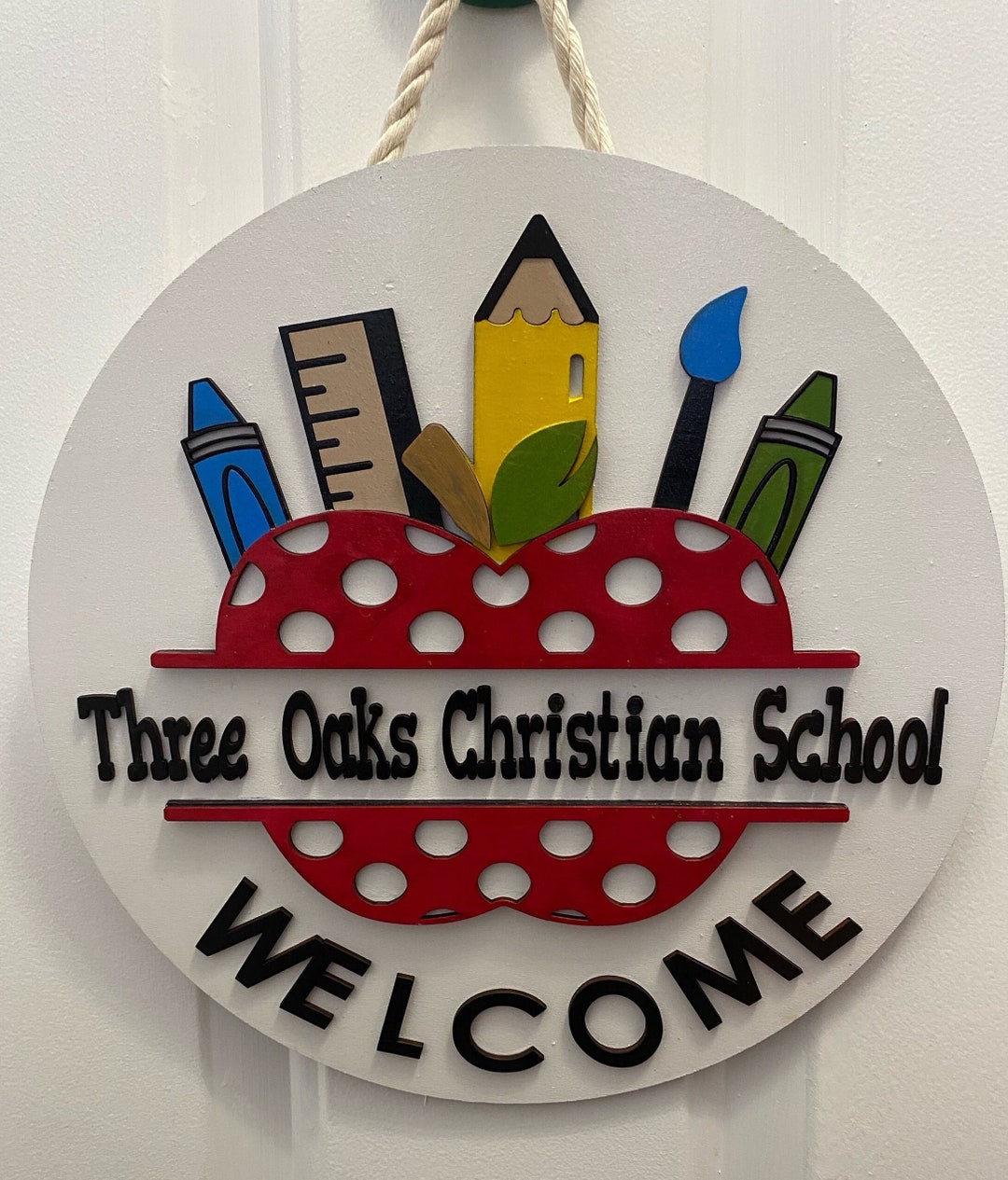 Classroom Welcome Sign Teacher Gift School Decor Classroom Door Hanger ...