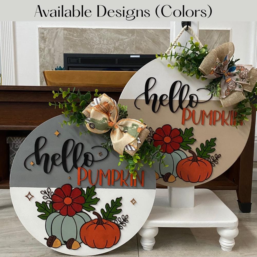 Handmade Wooden Pumpkin Welcome Sign: Fall Home Decor - Etsy