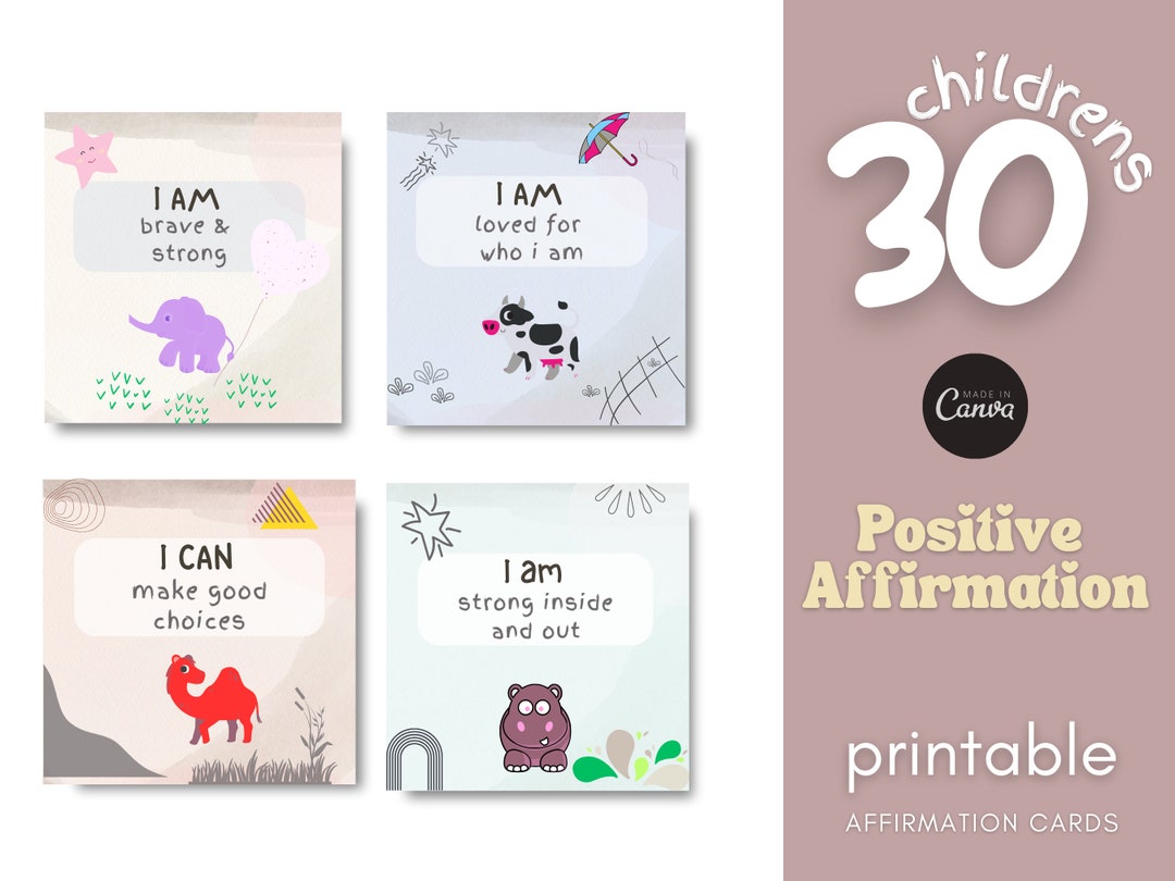 Kids Affirmation Cards for Positive Empowerment | Mindful and Daily ...