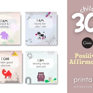 Kids Affirmation Cards for Positive Empowerment | Mindful and Daily ...