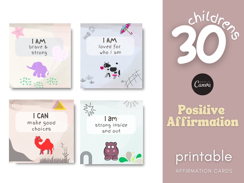 Kids Affirmation Cards for Positive Empowerment | Mindful and Daily ...