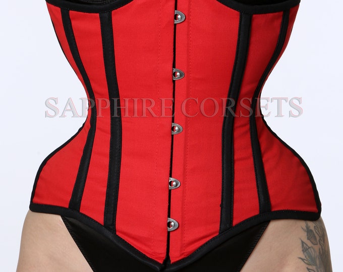 Historical Velvet Corset Edwardian Overbust Corset Steelbone Custom