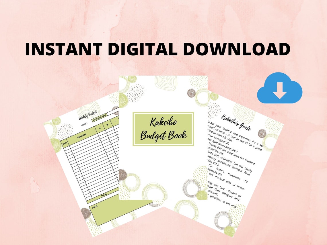 Method Kakeibo Budget Planner. Minimalist Simple Undated Template ...