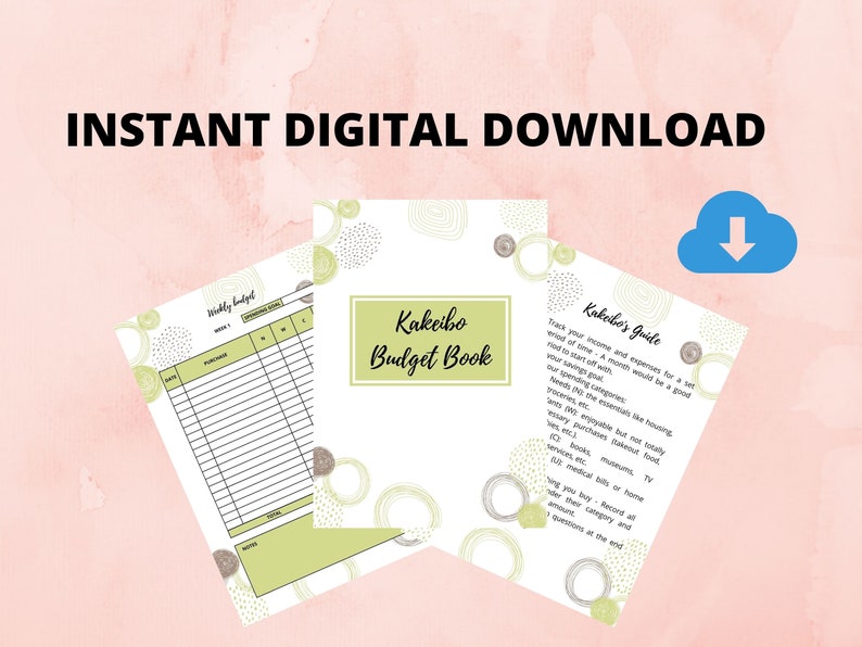 Method Kakeibo Budget Planner. Minimalist Simple Undated Template ...