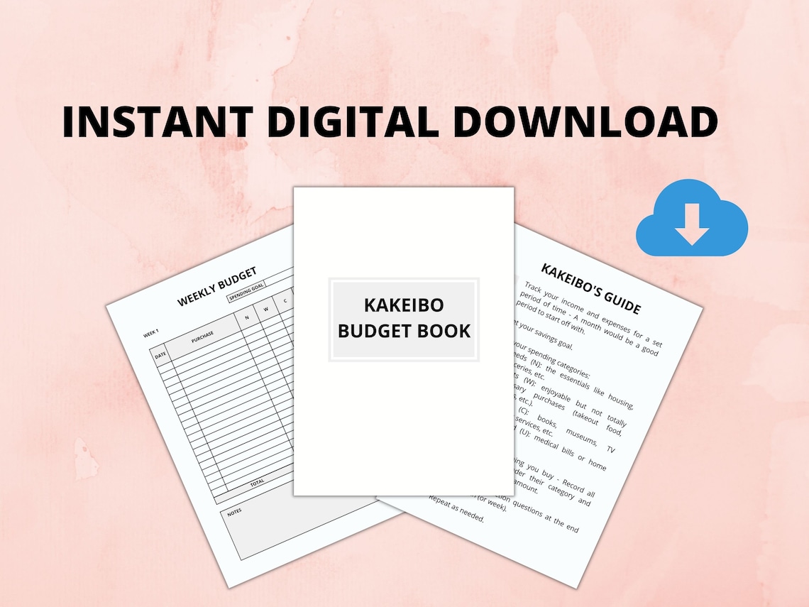 Minimalist Kakeibo Budget Book. Simple Undated Template - Printable PDF ...