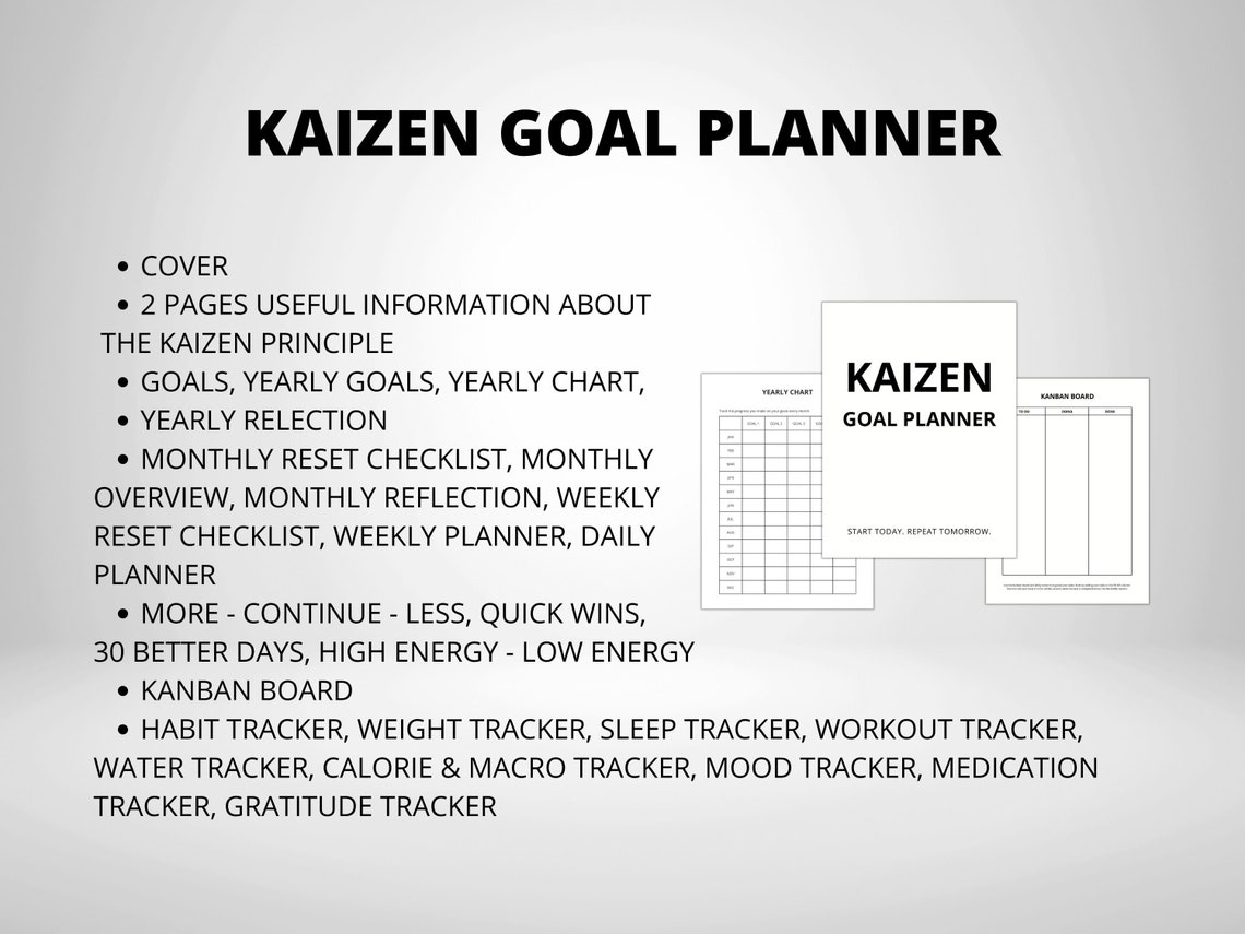 Japanese Planner Bundle Minimalist Printable, Find Your Ikigai, Kaizen ...