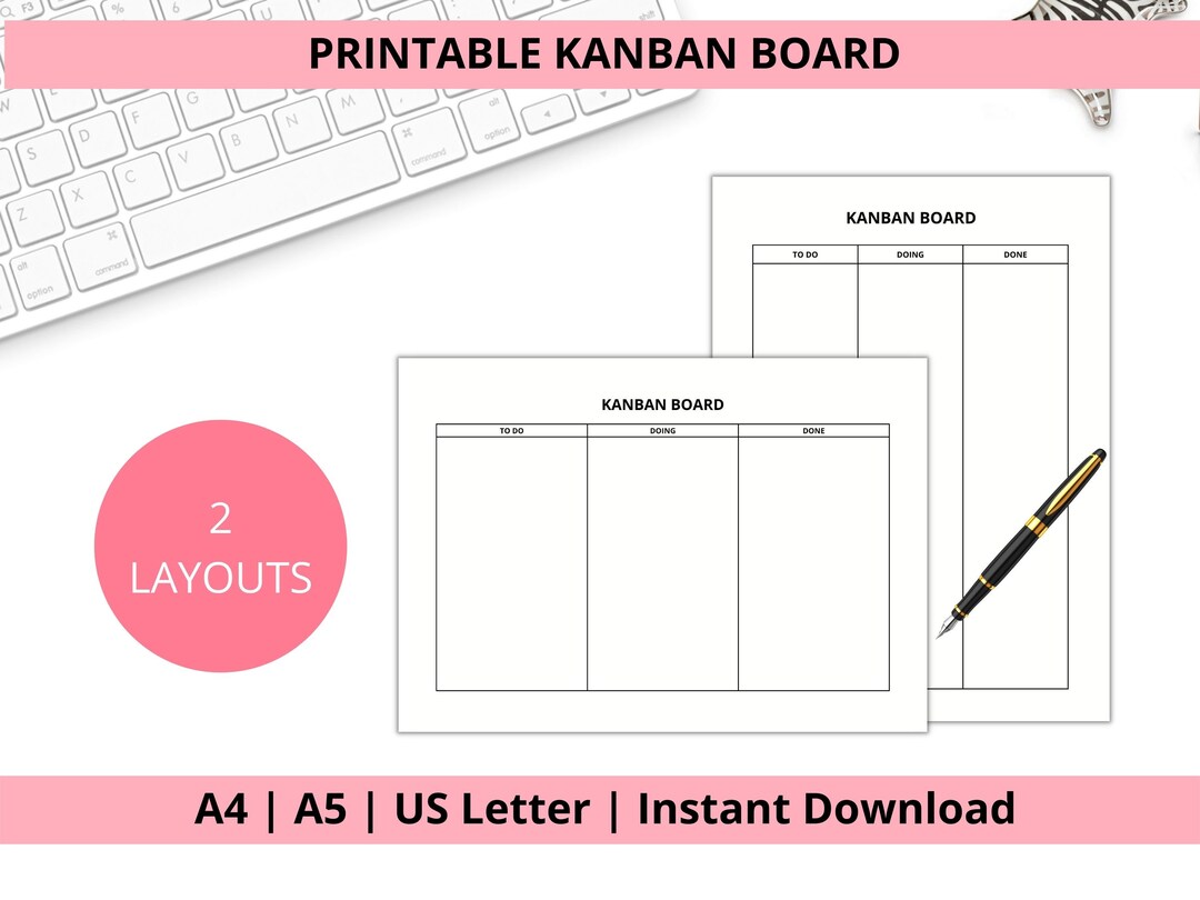 Kanban Board Simple Minimalist Task Manager, Visual Schedule, Agile ...