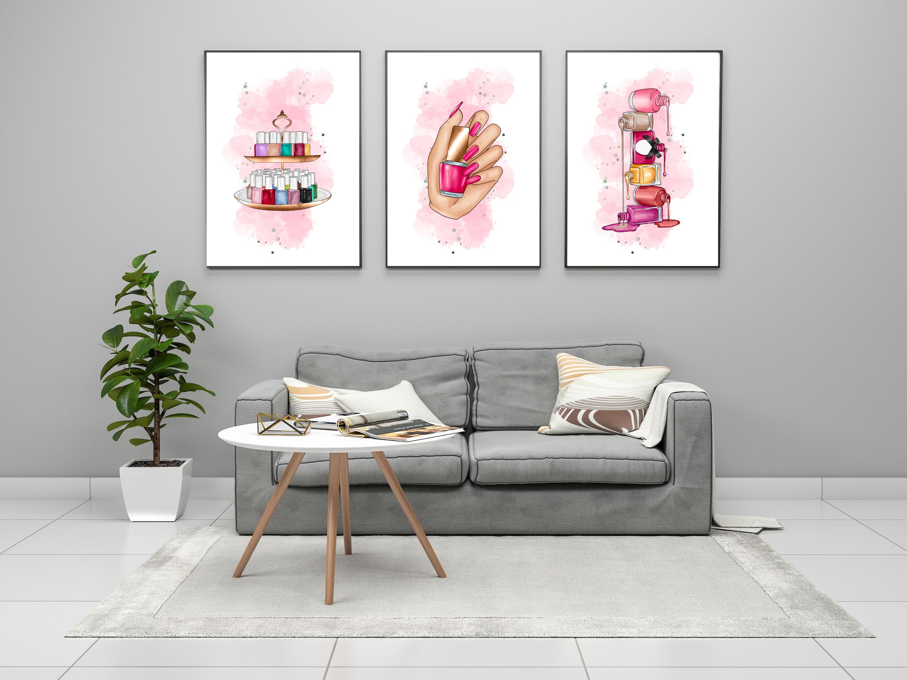 Nail Salon Wall Art. Printable Wall Art Set of 3. Nail Salon Decor ...