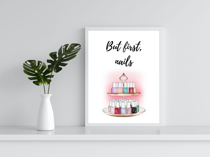 But First, Nails - Nail Salon Wall Art. Printable Wall Art Set of 3 ...