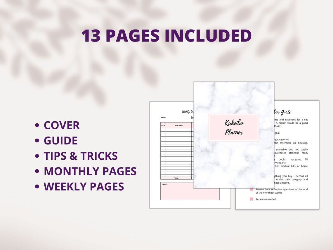 Kakeibo Budget Planner, Kakeibo Journal, Big Happy Planner Printable ...