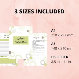 Method Kakeibo Budget Planner. Minimalist Simple Undated Template ...