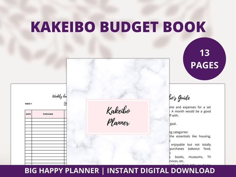 Kakeibo Budget Planner, Kakeibo Journal, Big Happy Planner Printable ...
