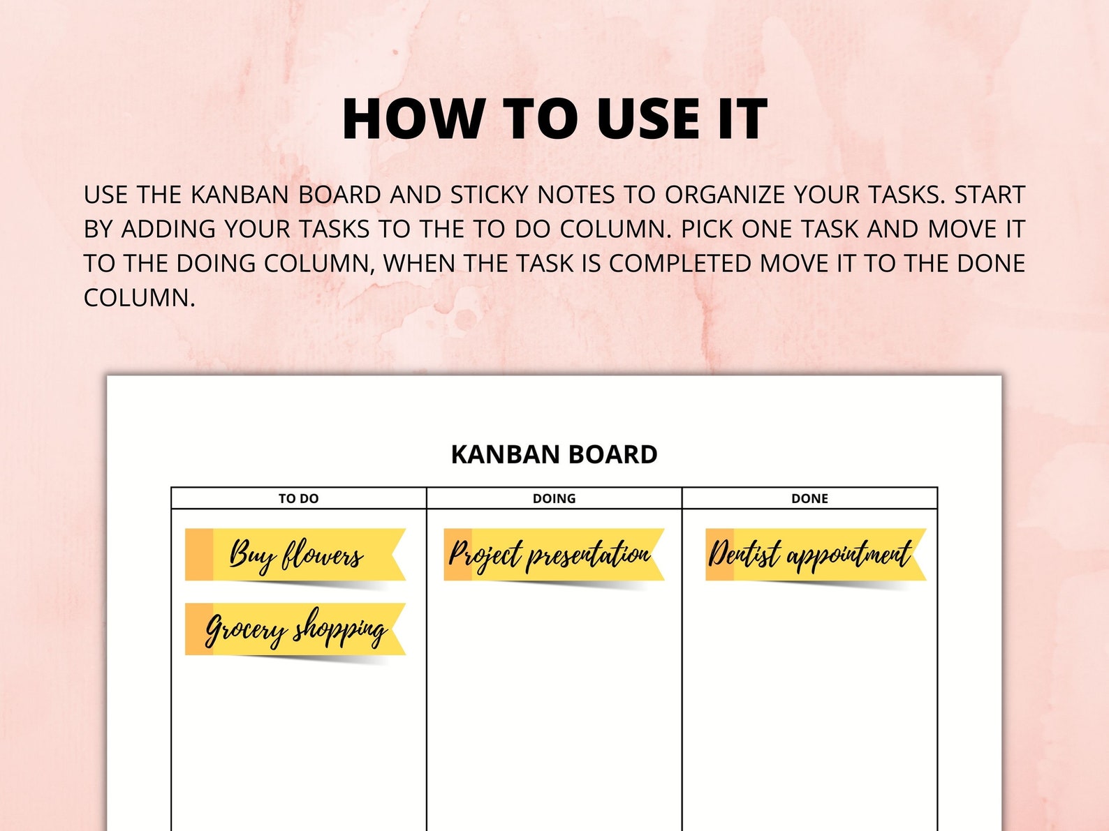 Kanban Board Simple Minimalist Task Manager, Visual Schedule, Agile ...