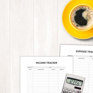 Income Tracker, Expense Tracker, Finance Tracker Set, Income Printable ...